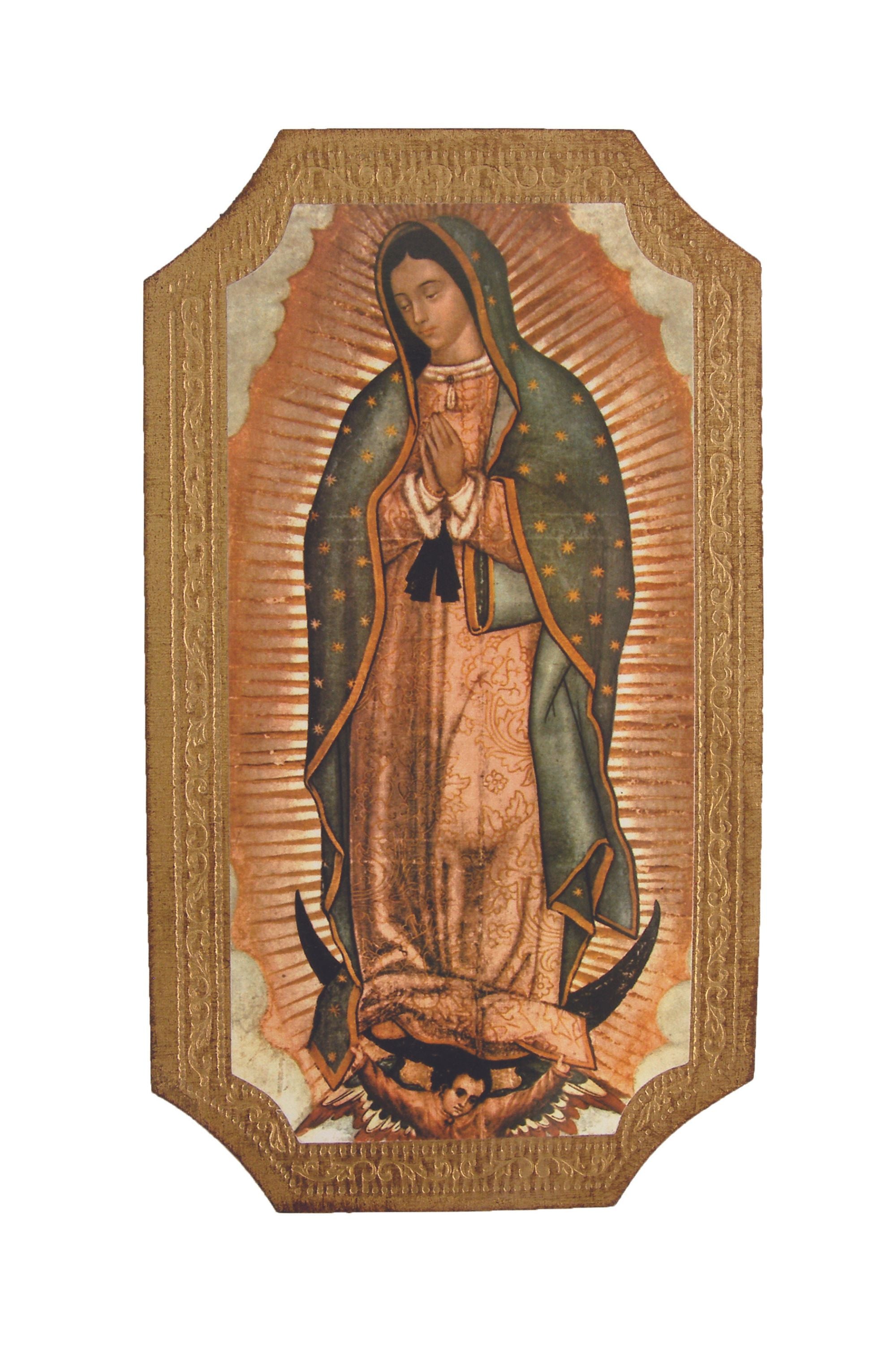 L-271-G Our Lady of Guadalupe Florentine Plaque 5x9" – Goldscheider of ...