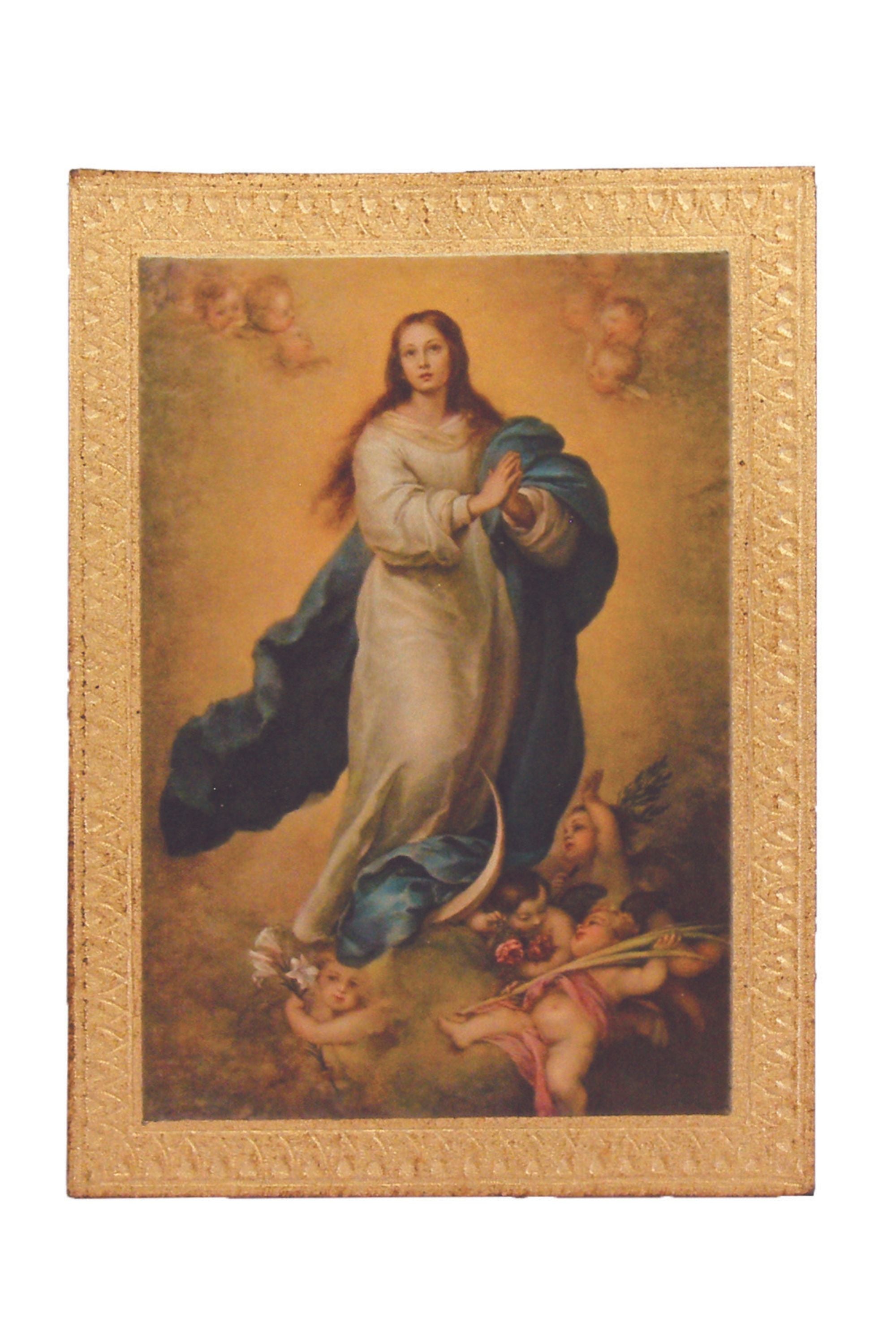 MO-584 Immaculate Conception by Murillo Florentine Plaque 5x7 ...
