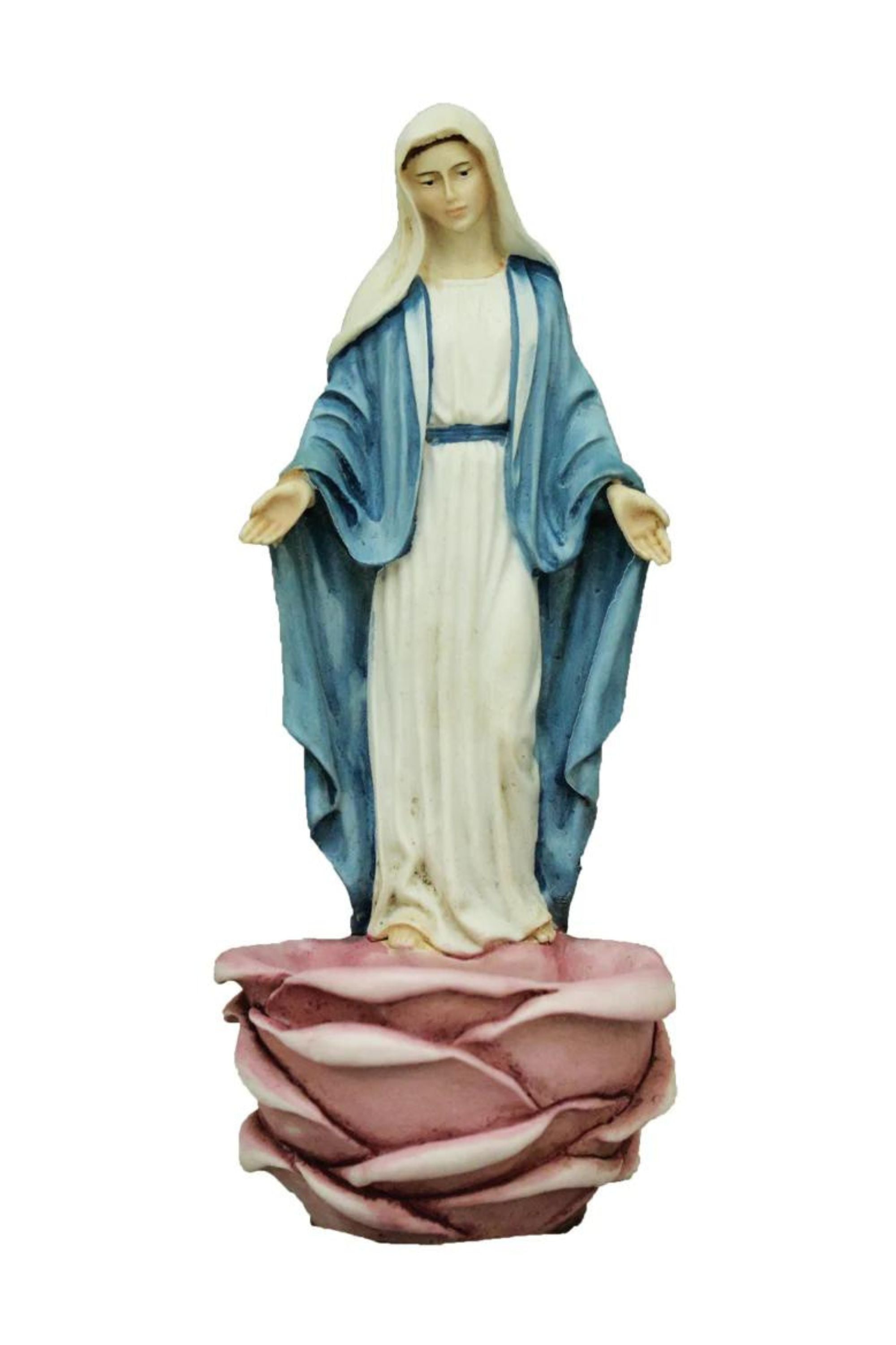 P-4002-PK Standing/Hanging Lady of Grace Font in Color With Pink Bowl ...