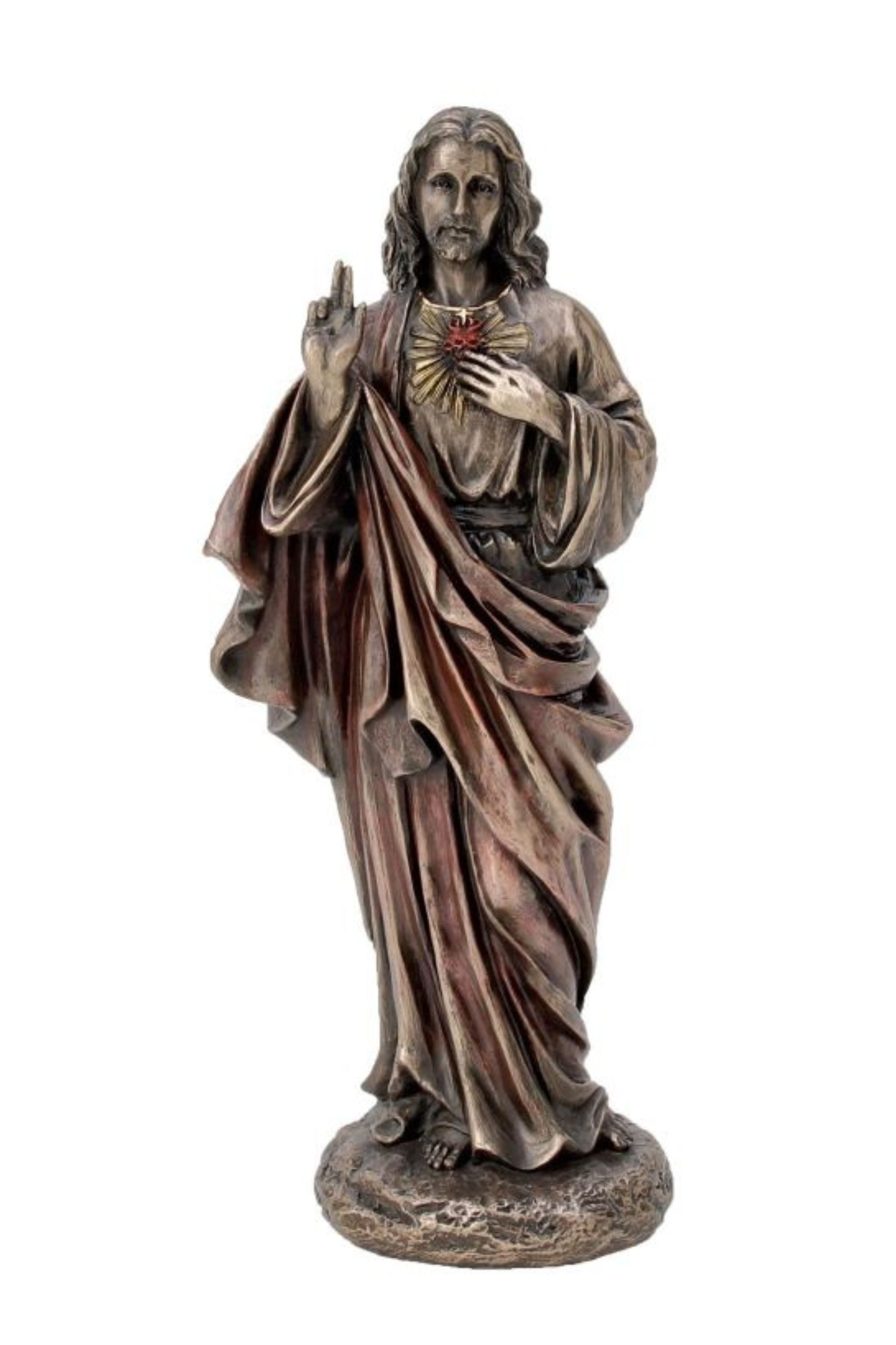 SR-77782 Sacred Heart of Jesus in Cold Cast Bronze 8" – Goldscheider of ...