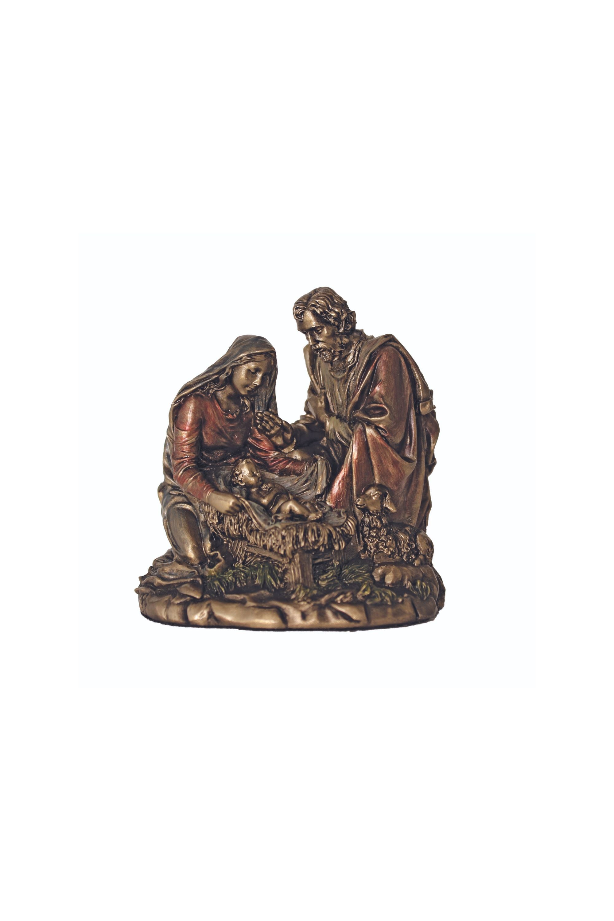 SR-77851 One Piece Nativity in Cold Cast Bronze 2.3x2.5x2 ...