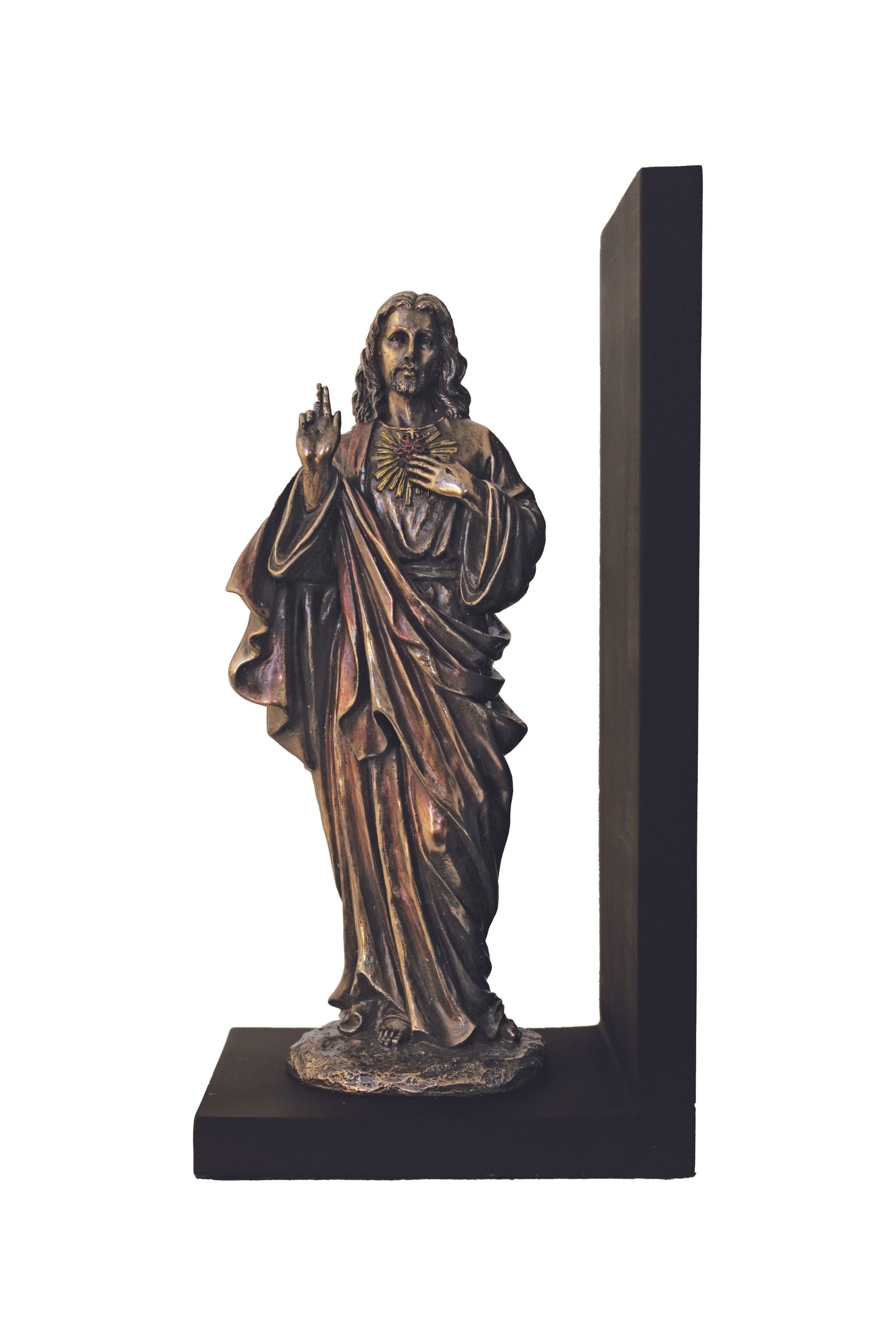 SR-77854 Sacred Heart of Jesus Bookend in Cold Cast Bronze 9 ...
