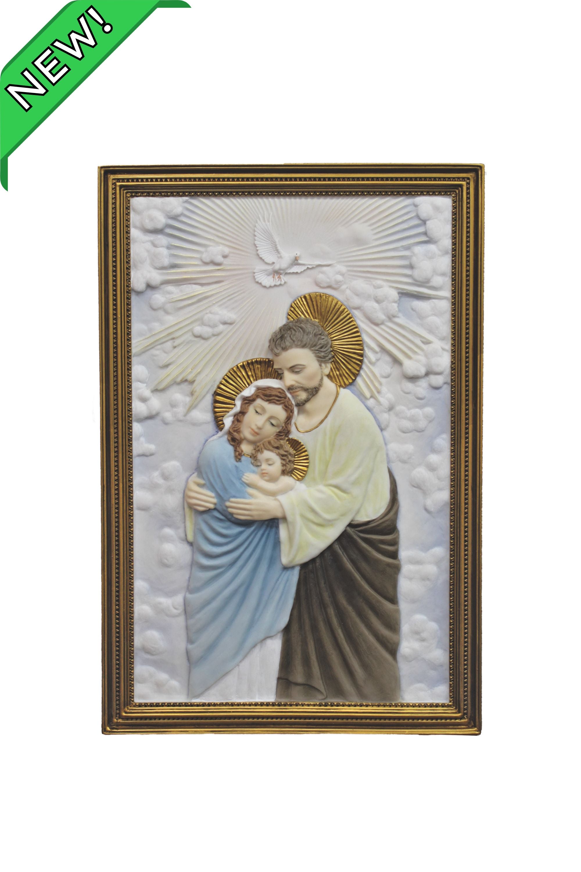 SR-78404-C Holy Family Plaque in Color 6x9" – Goldscheider of Vienna