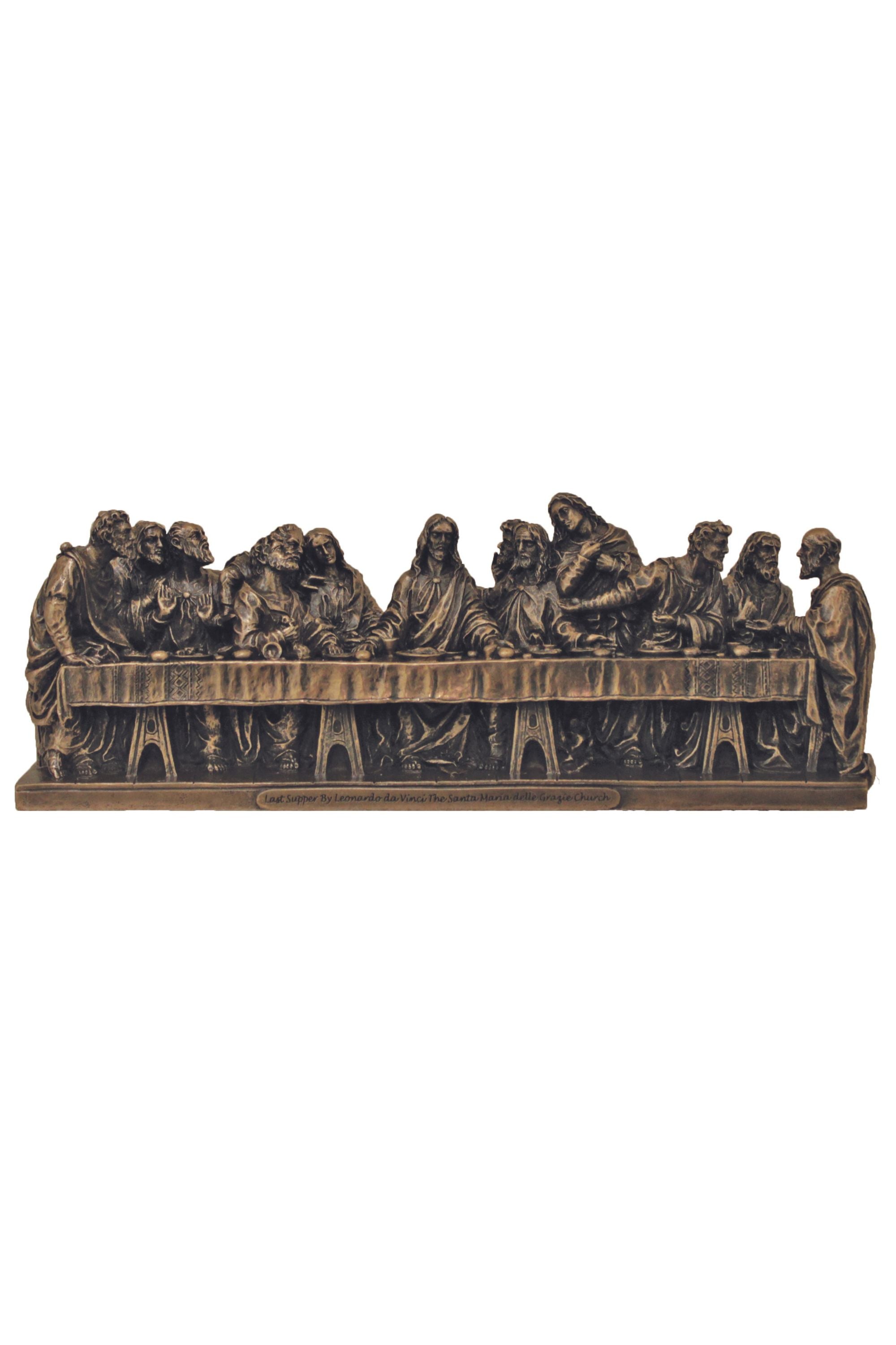 SR-73765 Last Supper Statue in Cold Cast Bronze 9x2x3.25 ...