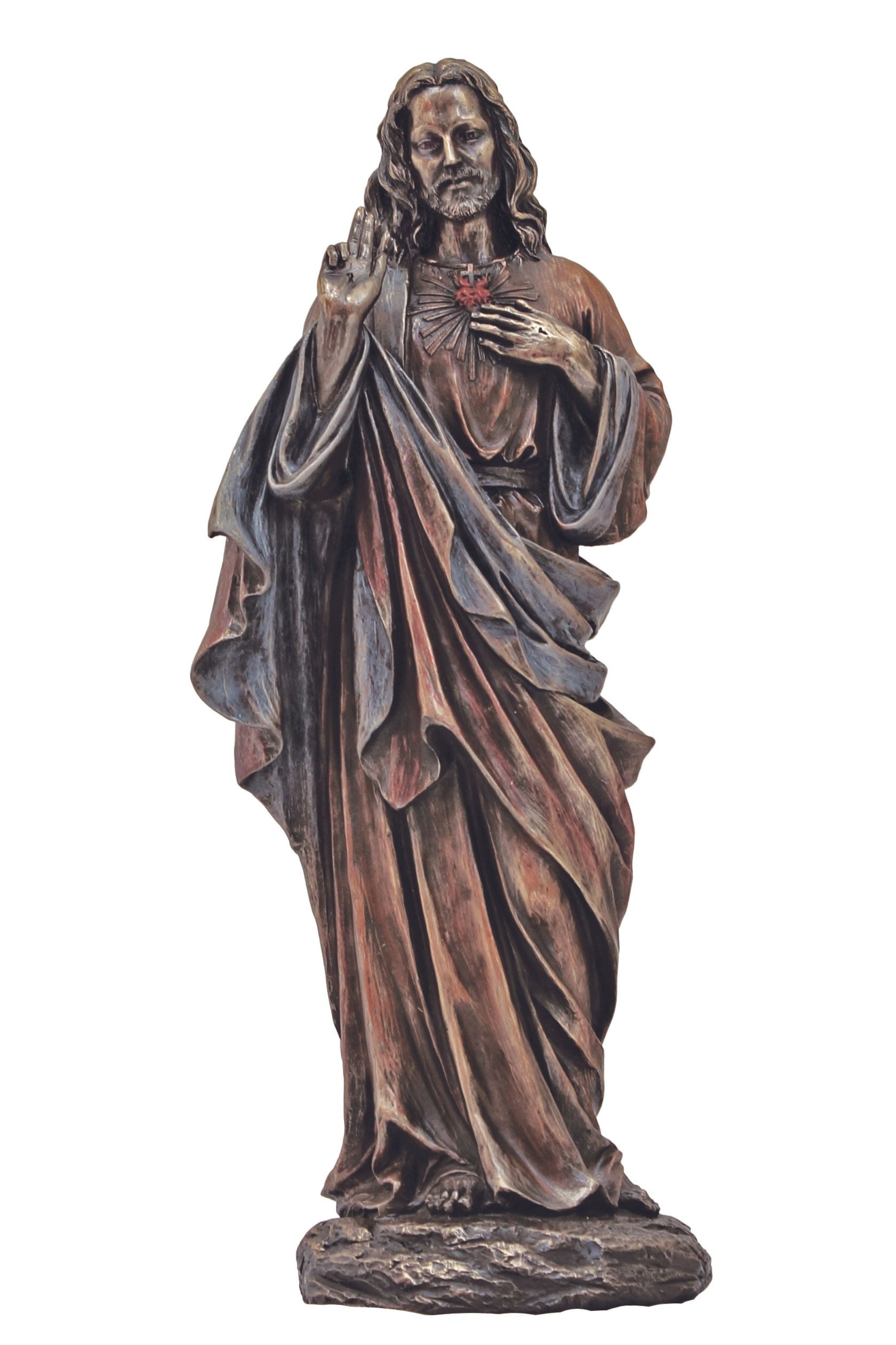 SR-75348 Sacred Heart of Jesus in Cold Cast Bronze 10" – Goldscheider ...