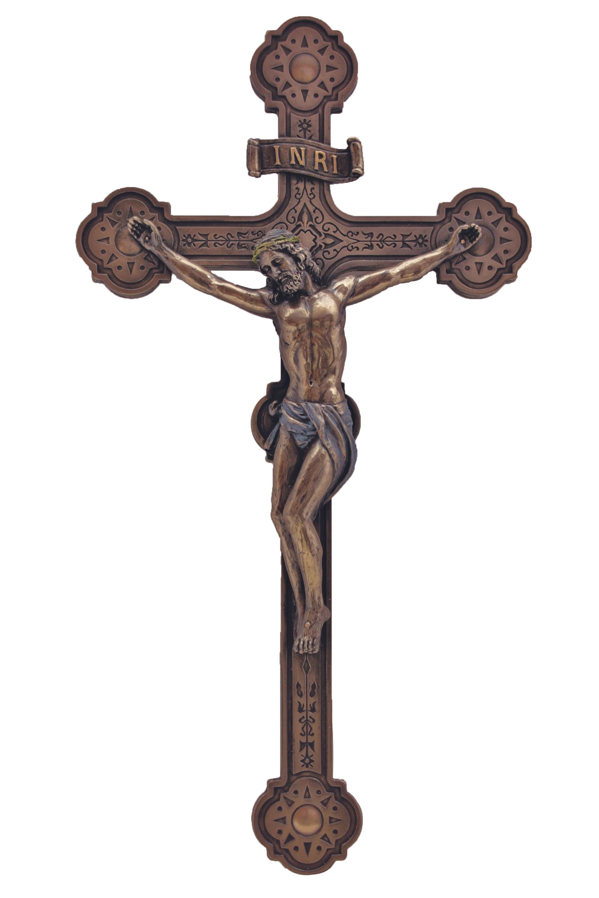 SR-76435 Ornate Crucifix Cold Cast Bronze 14" – Goldscheider of Vienna